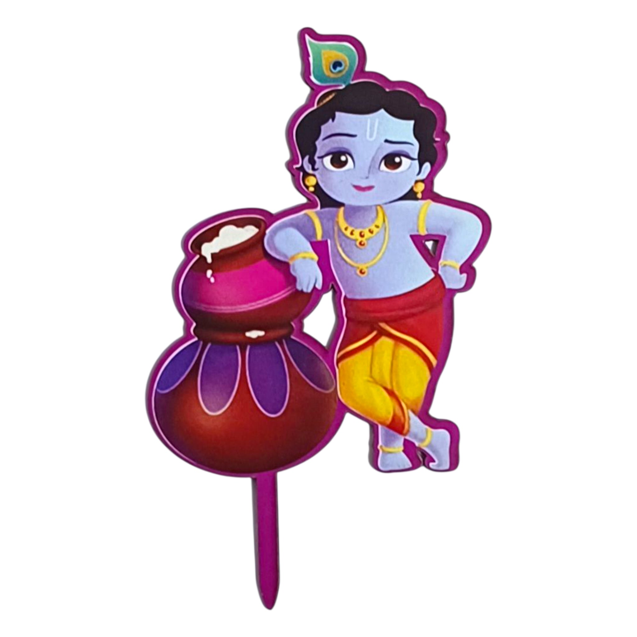 D842 Happy Janmashtami Krishna Ji Cake Topper – Vinayak De Food Mart